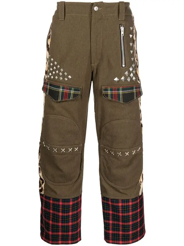 Moschino Mix-print Straight-leg Trousers