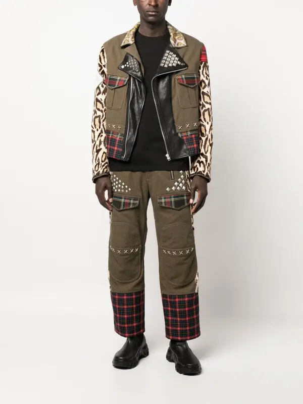 Moschino Mix-print Straight-leg Trousers