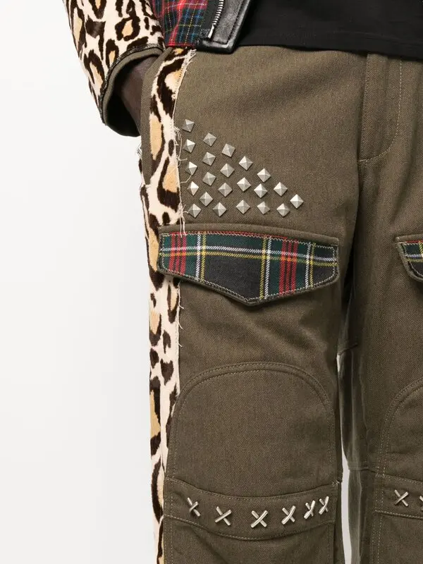 Moschino Mix-print Straight-leg Trousers