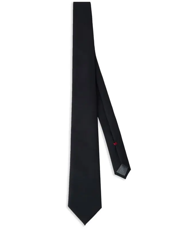 Brunello Cucinelli Pointed-tip Neck Tie - Black
