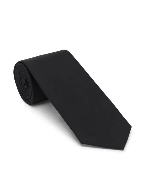 Brunello Cucinelli Pointed-tip Neck Tie - Black