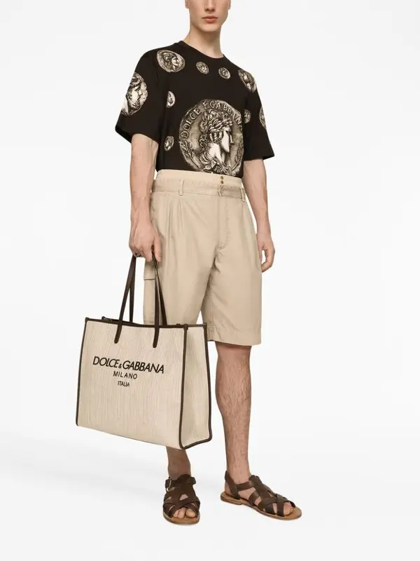 Dolce & Gabbana High-waisted Cargo Shorts - Neutrals