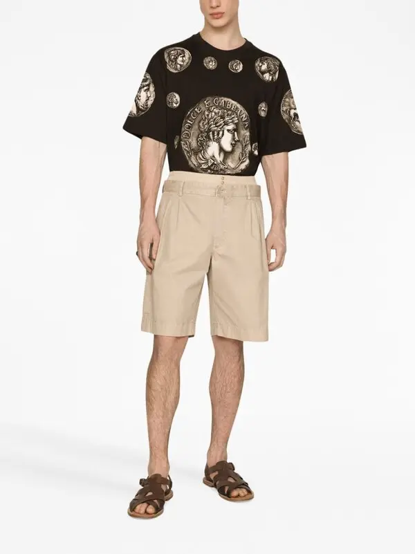 Dolce & Gabbana High-waisted Cargo Shorts - Neutrals
