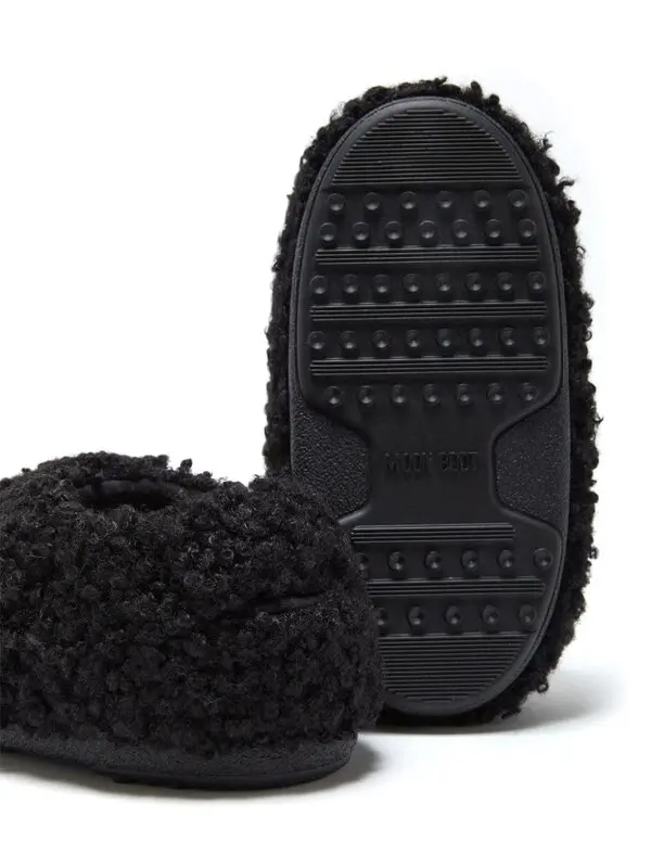 Moon Boot Faux-curly-fur Slippers