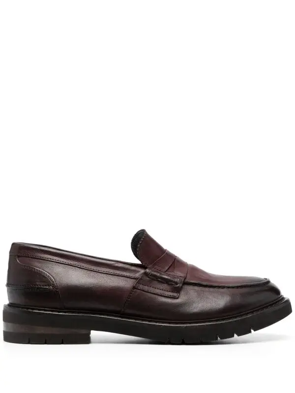 Moma Nairobi Penny-slot Leather Loafers