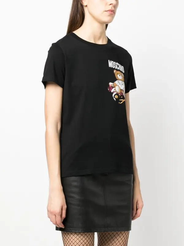Moschino Cotton T-shirt With Teddy Bear Motif