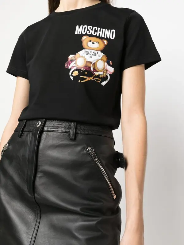 Moschino Cotton T-shirt With Teddy Bear Motif