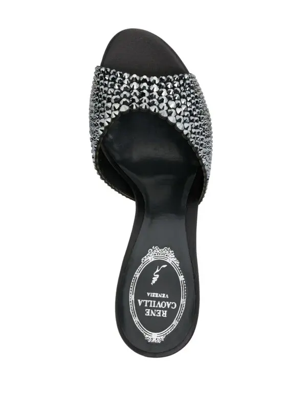 Rene Caovilla Crystal-embellished Leather Sandals