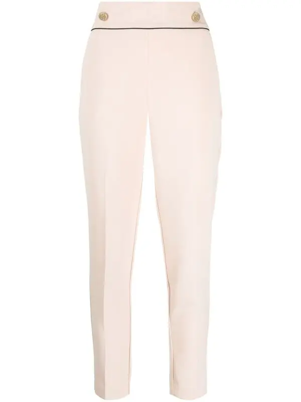 Liu Jo Button-embellished Cropped Trousers