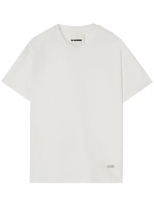 JIL SANDER Logo-plaque Cotton T-shirt - White