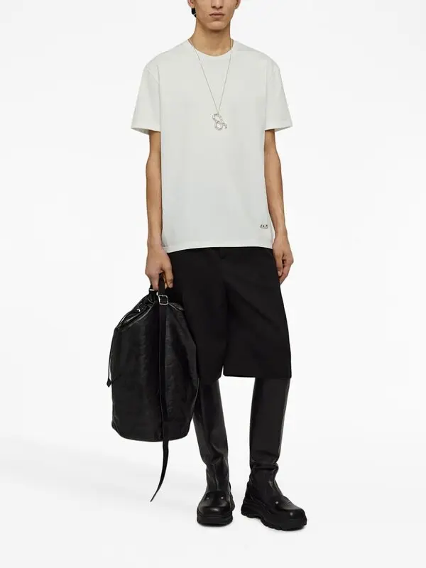 JIL SANDER Logo-plaque Cotton T-shirt - White