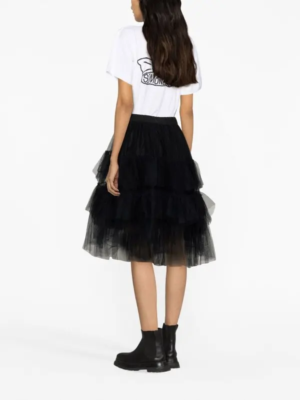 Simone Rocha Tiered Tulle Skirt - Black