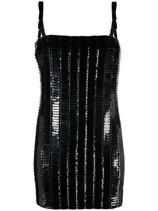 Attico Sequined Minidress - Black - 20% Off | Editorialist