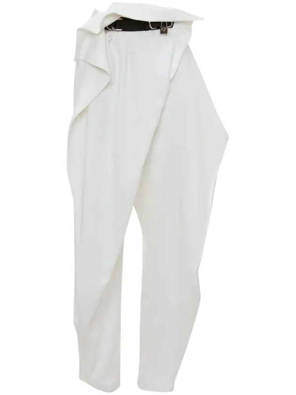 JW Anderson Folded-waist Straight Trousers - White