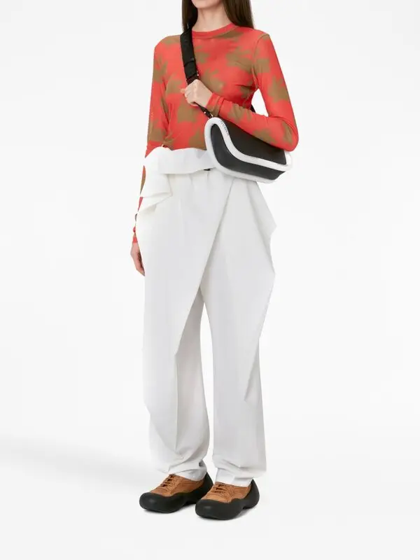 JW Anderson Folded-waist Straight Trousers - White