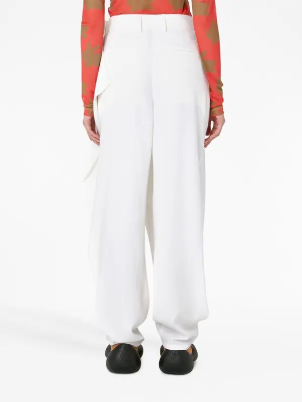 JW Anderson Folded-waist Straight Trousers - White