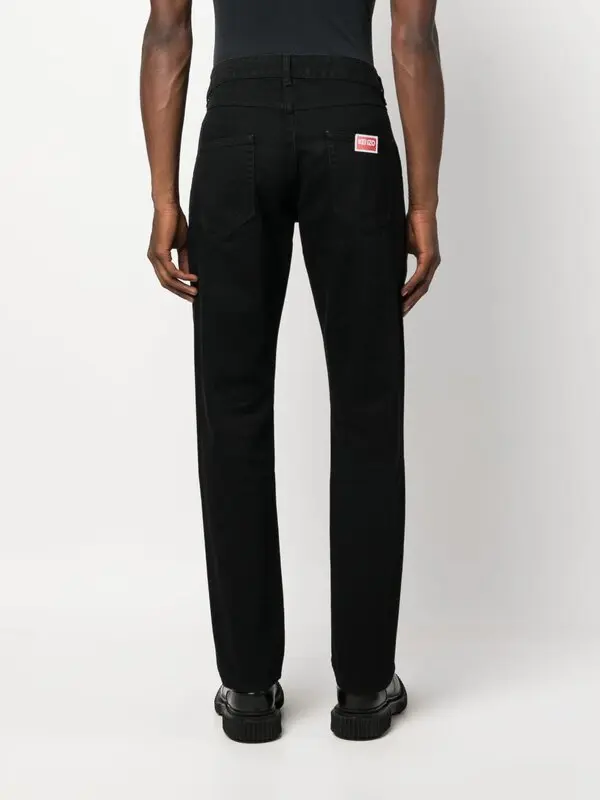Kenzo Logo Patch Straight-leg Jeans