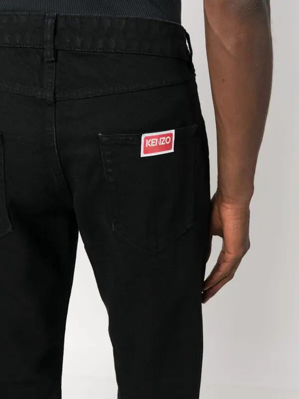 Kenzo Logo Patch Straight-leg Jeans