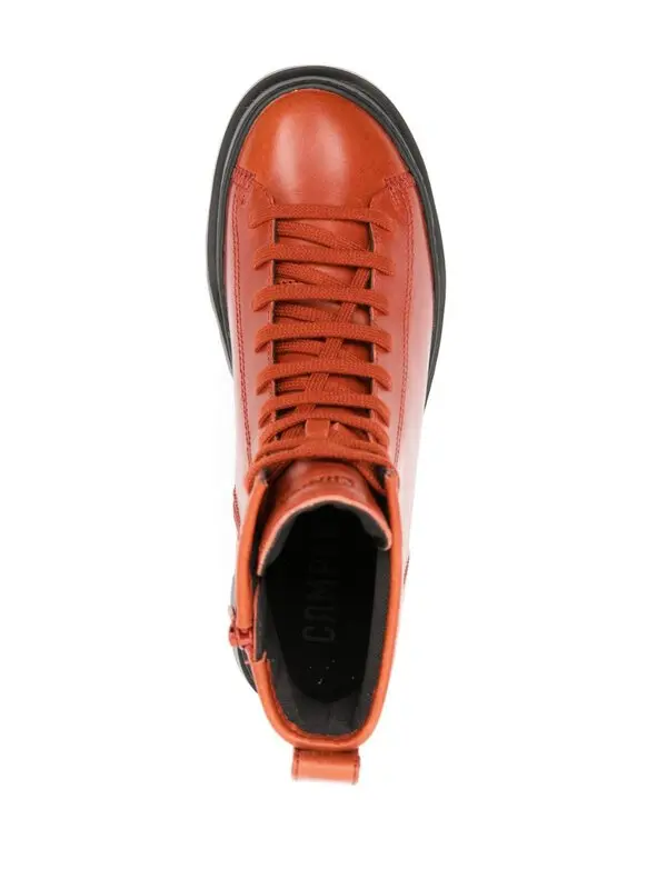 Camper Brutus Lace-up Ankle Boots - Orange