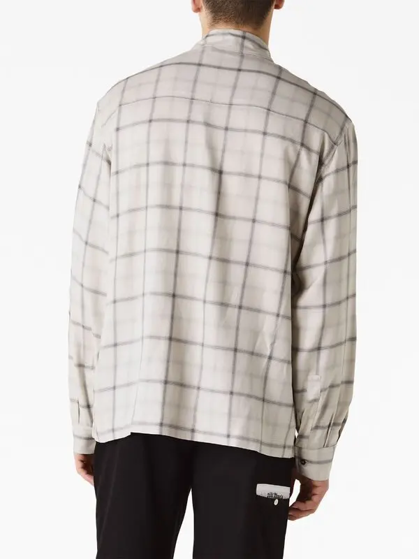 Palm Angels Logo-embroidered Plaid Cotton Shirt