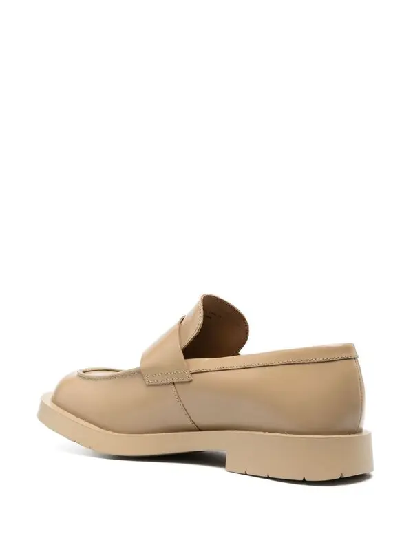 Camper Square-toe Leather Loafers - Neutrals
