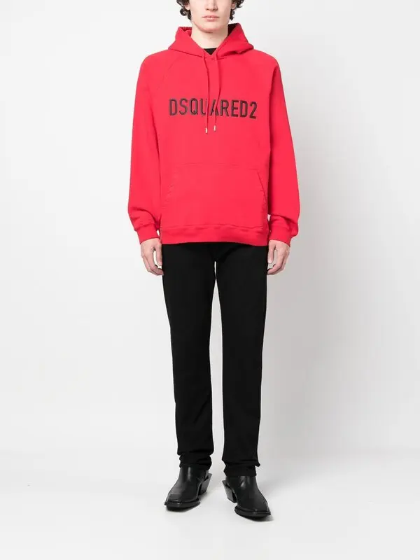 Dsquared2 Raised-logo Drawstring Hoodie