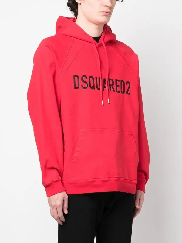 Dsquared2 Raised-logo Drawstring Hoodie