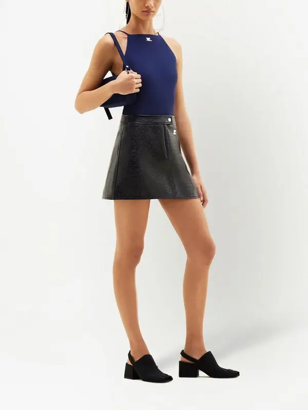 COURREGES Re-edition Logo-patch Swimsuit