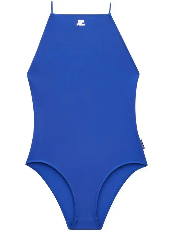 COURREGES Re-edition Logo Swimsuit - Blue