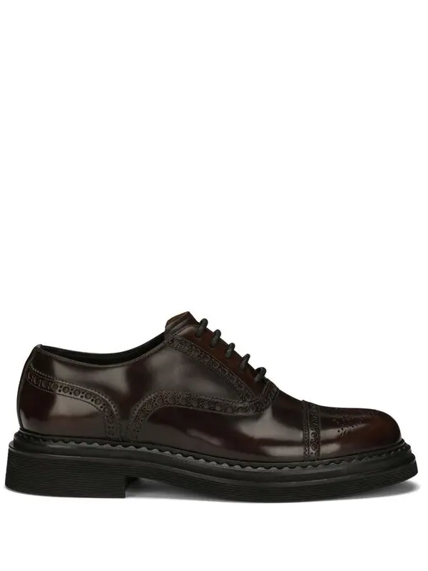 Dolce & Gabbana Francesina Leather Derby Shoes