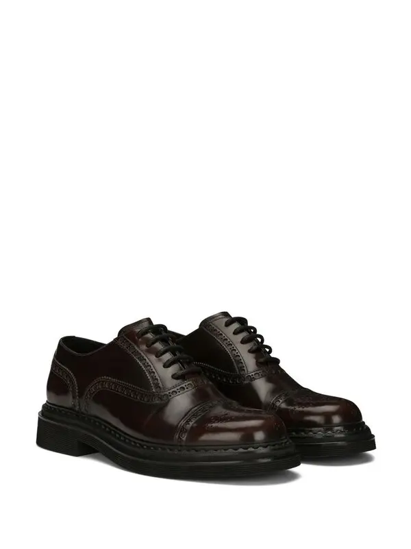 Dolce & Gabbana Francesina Leather Derby Shoes
