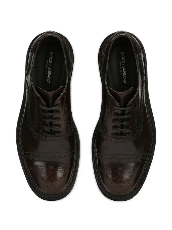 Dolce & Gabbana Francesina Leather Derby Shoes