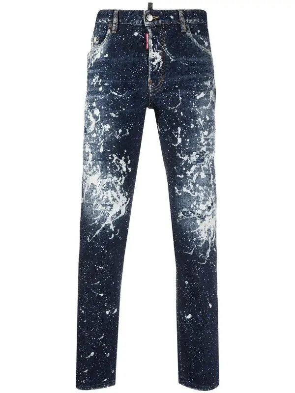 Dsquared2 Paint Splatter Skinny Jeans