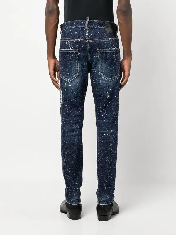 Dsquared2 Paint Splatter Skinny Jeans