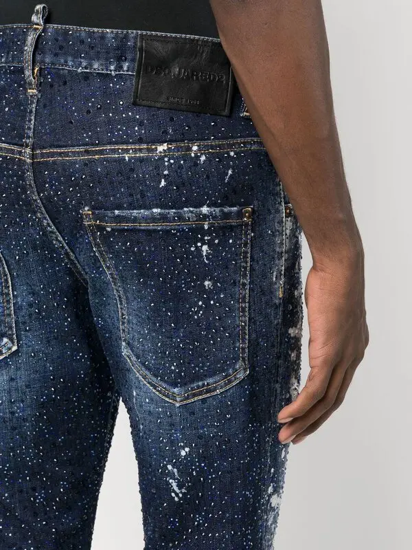 Dsquared2 Paint Splatter Skinny Jeans
