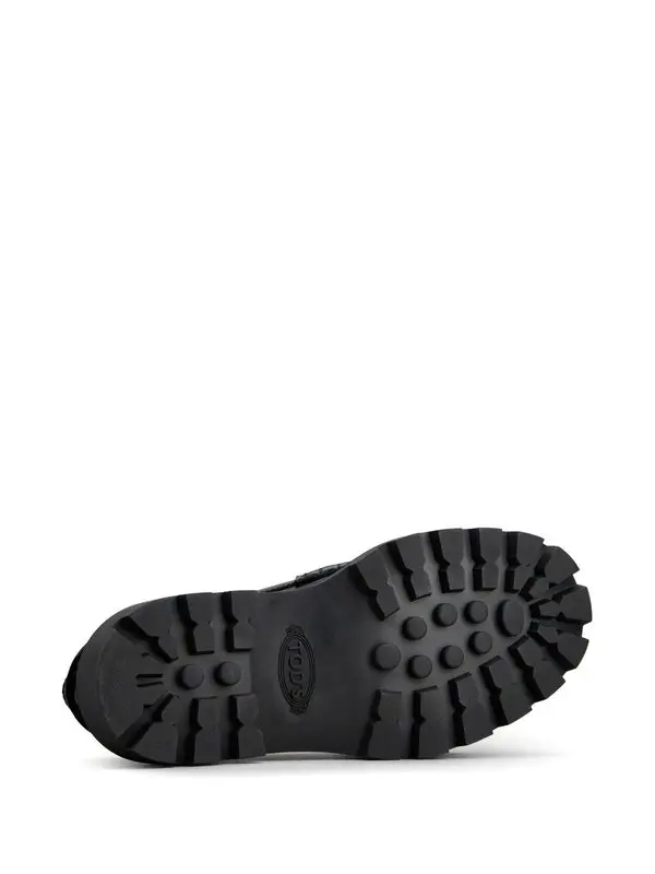 TOD'S Gomma Pesante Leather Loafers - Black