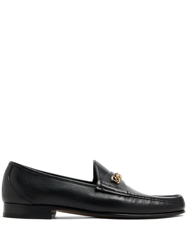 TOM FORD Chain-link Leather Loafers