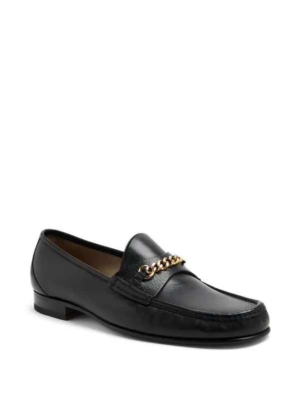 TOM FORD Chain-link Leather Loafers
