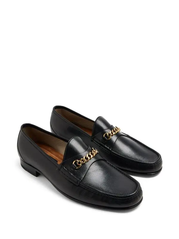 TOM FORD Chain-link Leather Loafers