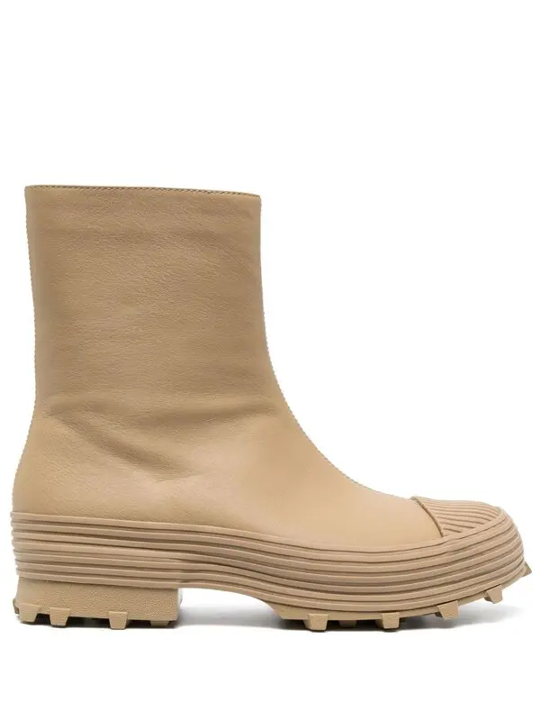 Camper Traktori Leather Boots - Neutrals