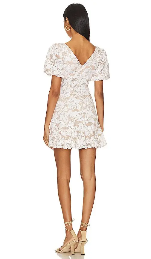 Bcbgmaxazria Lace Short Evening Dress In Natural - 30% Off | Editorialist