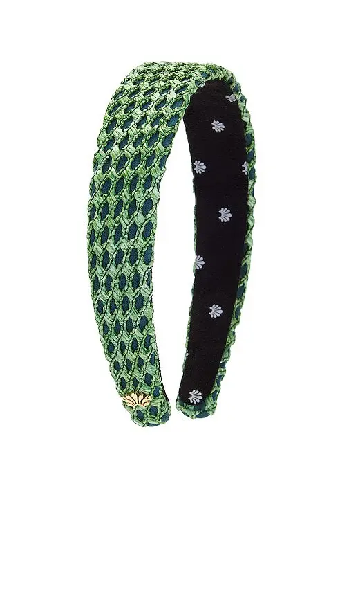 Lele Sadoughi Bessette Headband In Green - Emerald Pool  display picture 3