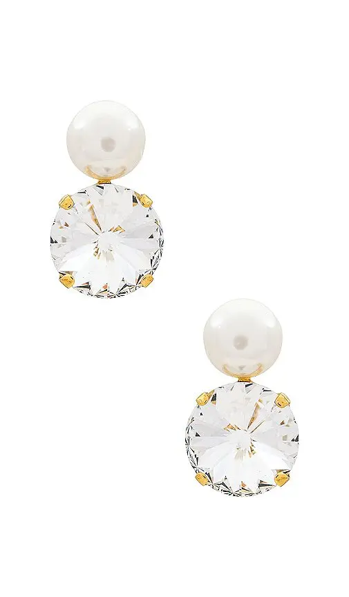 JENNIFER BEHR Demi Earrings - Crystal Antique Gold