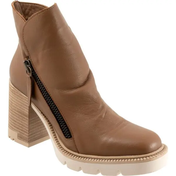 BUENO Elliott Block Heel Bootie - Walnut