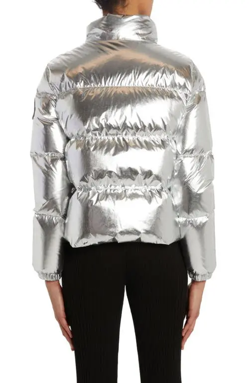 Moncler Meuse Laminated Nylon Down Jacket - Silver