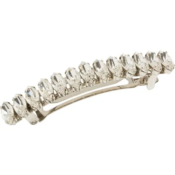 L. Erickson Ziva Crystal Barrette - Crystal/silver
