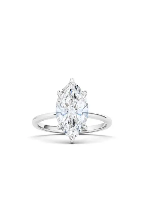 HAUTECARAT Marquise Cut Lab Created Diamond Ring - 18k White Gold