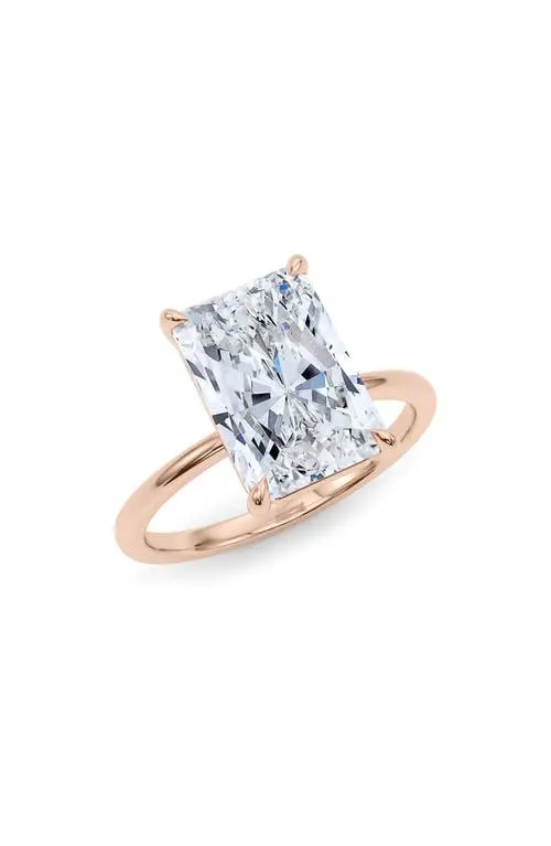 HAUTECARAT Radiant Cut Lab Created Diamond Ring - 2.00 Ctw 18k Rose Gold