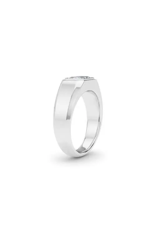 HAUTECARAT Emerald Cut Diamond Signet Ring - 18k White Gold