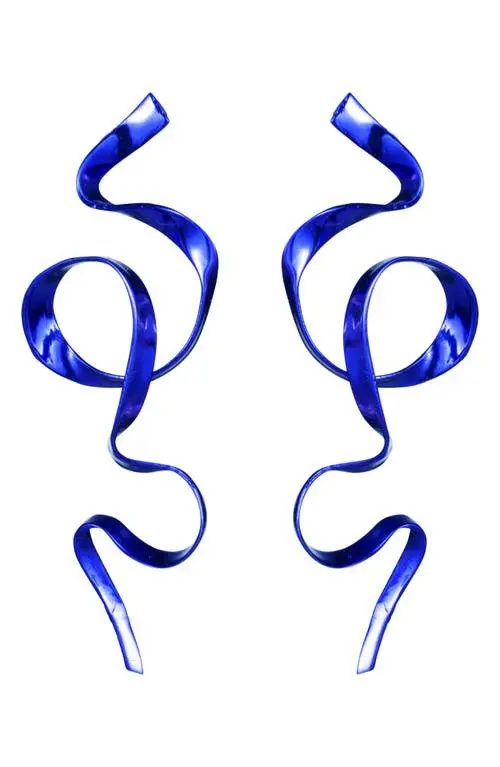 STERLING KING Allegro Ribbon Drop Earrings - Cobalt